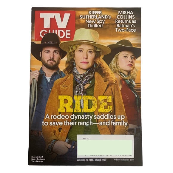 TV Guide | Accents | Tv Guide Magazine March 3 26 223 Nancy Travis Ride Kiefer Sutherland Spy ...